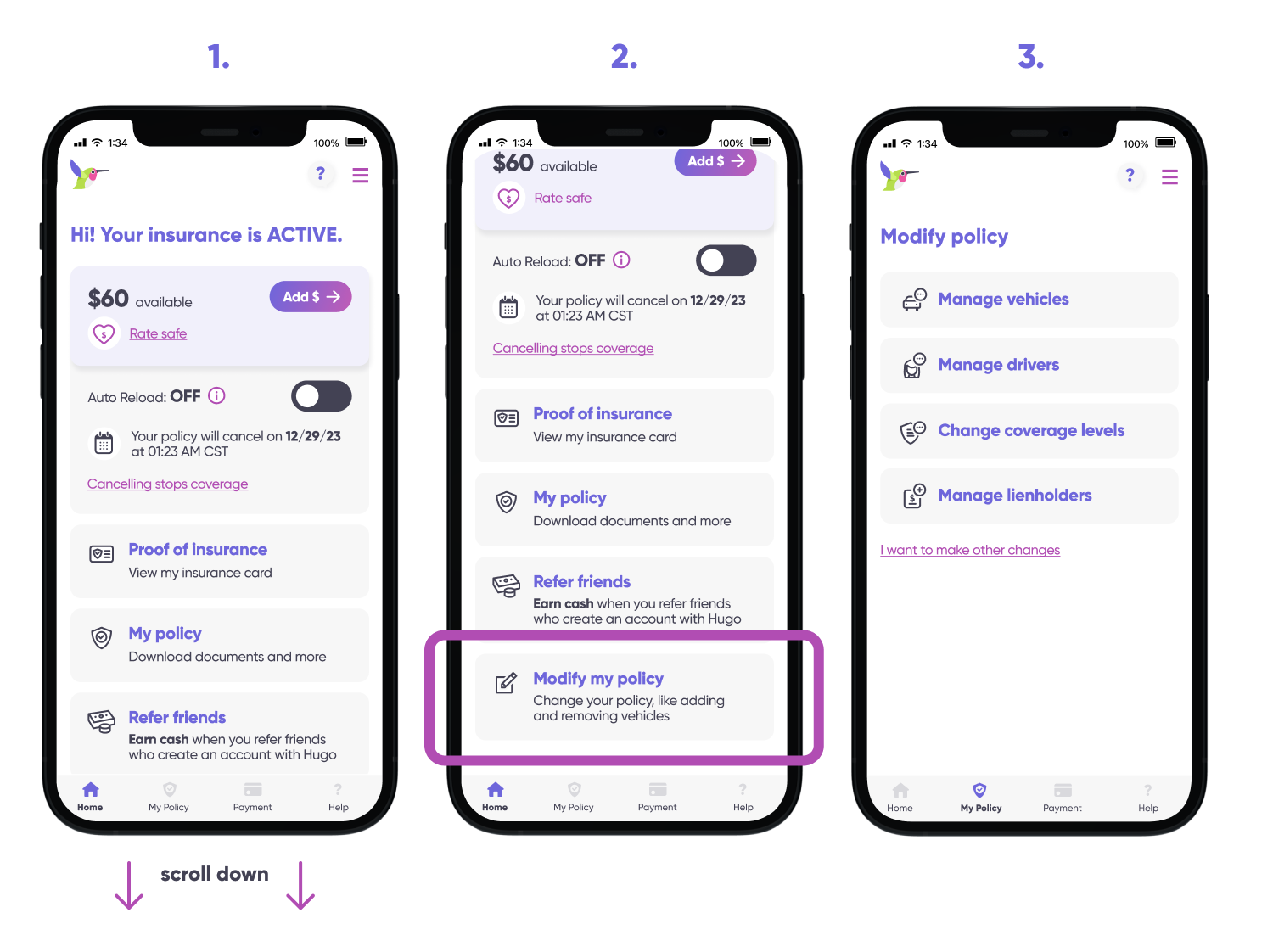 How do I make changes to my policy? – Hugo